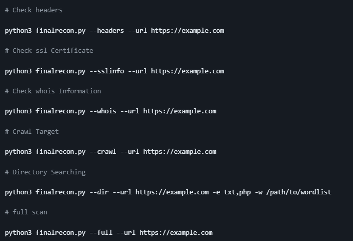 Recon Tool: FinalRecon | Black Hat Ethical Hacking